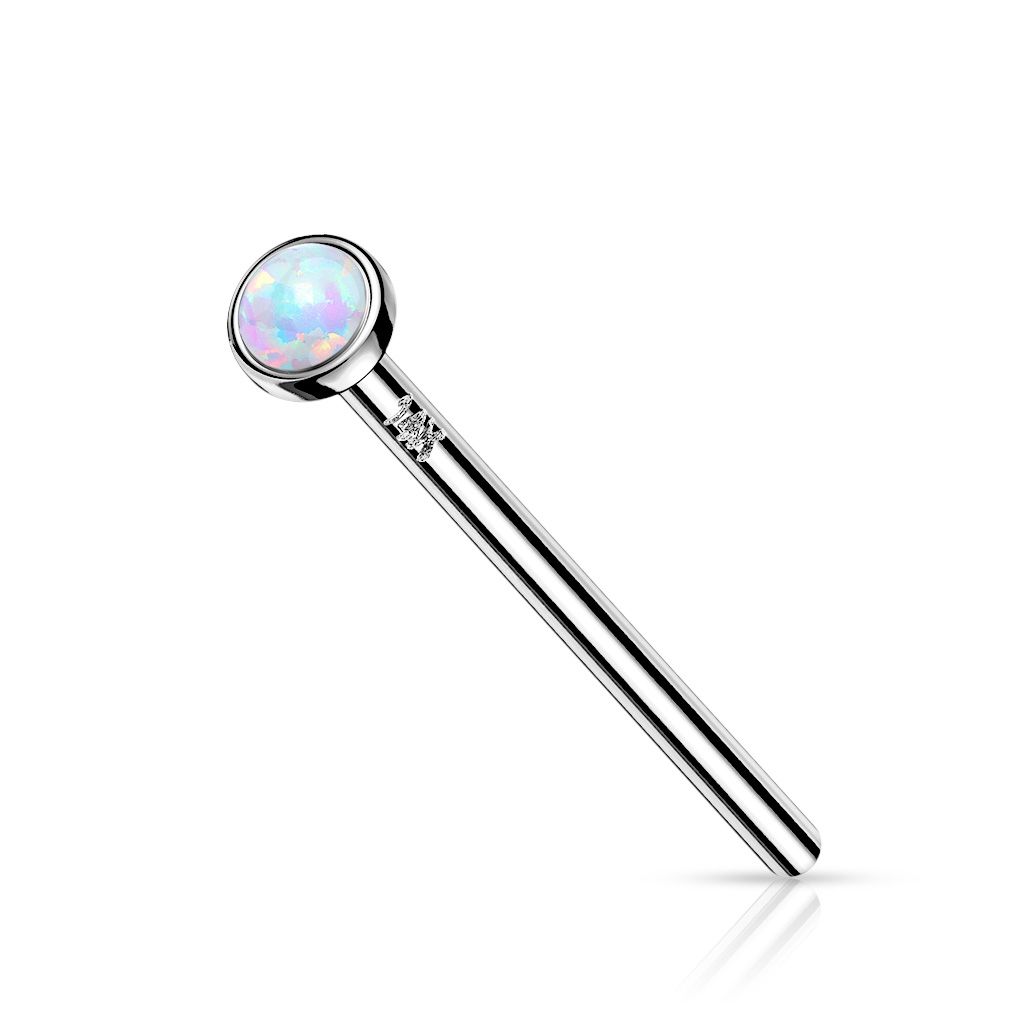 14-karaats gouden neuspiercing met fish tail